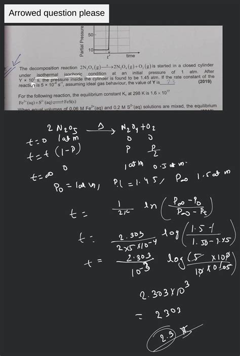 The Decomposition Reaction 2 N2 O5 G Δ 2 N2 O4 G O2 G Is Started