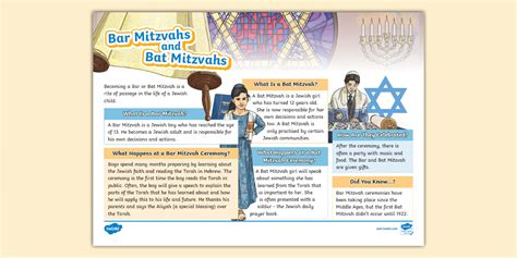 Ks2 Bar Mitzvah And Bat Mitzvah Fact File Teacher Made