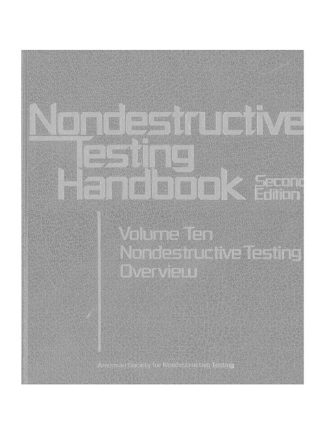 Nondestructive Testing Handbook Pdf Pdf