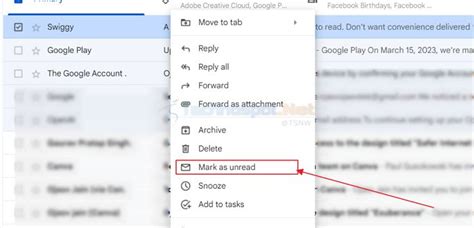 How To Mark An Email Unread From Anywhere Gmail