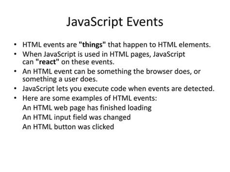 Event In Javascript Ppt