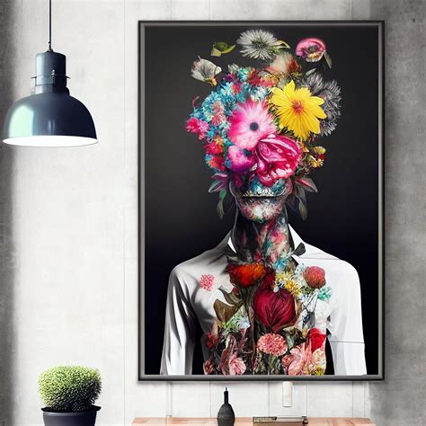 Flower Head Art Head With Flowers Coming Out