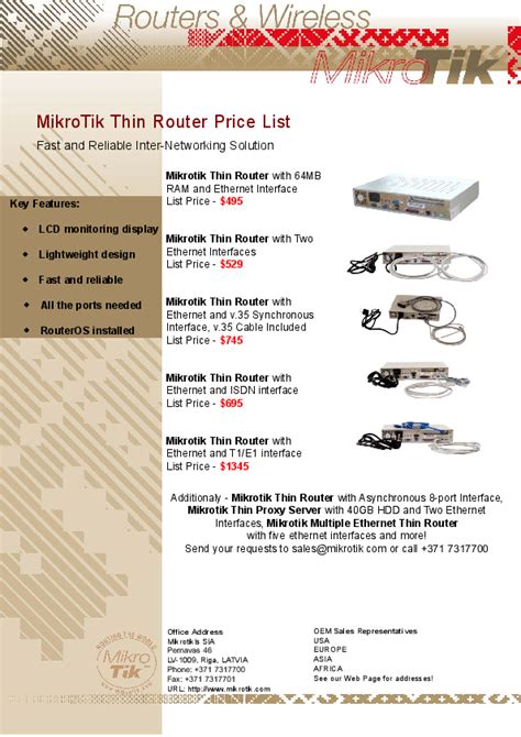 Mikrotik Device Database
