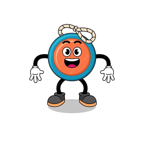 Premium Vector Yoyo Cartoon With Surprised Gesture