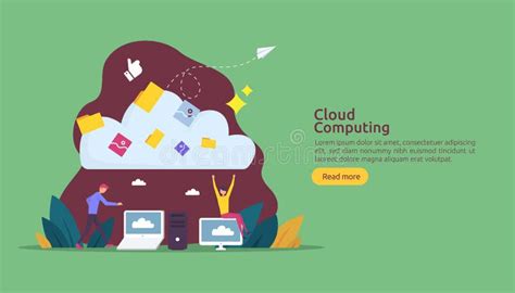 Cloud Computing Concept Hosting Network Service Or Online Database
