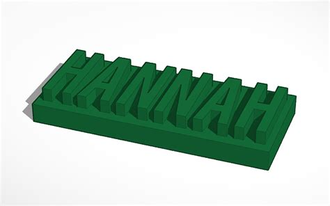 3d Design Hannah Tinkercad