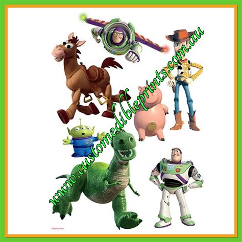 Toy Story Buzz Woody Rex Alien Etc Character Sheet A4 Edible Image