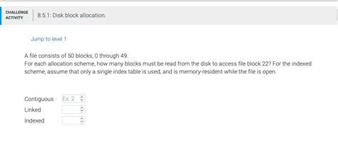 Solved Challenge Activity 851 Disk Block Allocation Jump