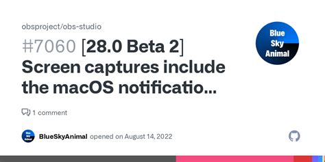 Beta Screen Captures Include The MacOS Notification Center And OBS Window Issue