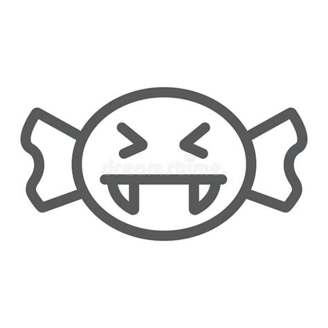 Candy And Lollipop Line Icon Stock Vector Illustration Of Dessert Line 227807331