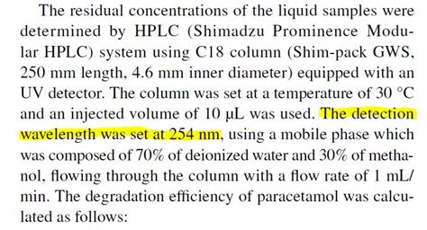 Why Is Detection Wavelength Of Acetaminophen In Hplc Different Than Its