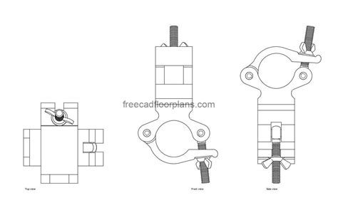 Scaffold Coupler Free Cad Drawings