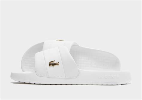 Hvid Lacoste Serve Pin Slides Jd Sports Danmark