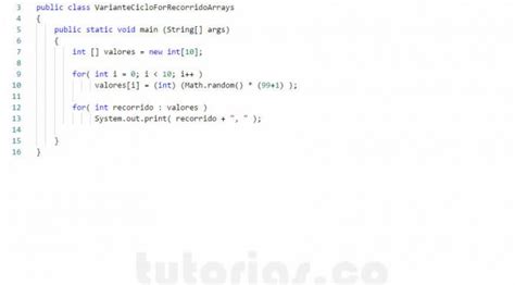 Arrays Java Variante Ciclo Foreach