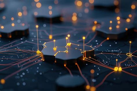 Dynamic Network Visualization With Glowing Elements Showcasing Modern