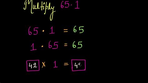 Identity Property Of 1 Hindi Youtube
