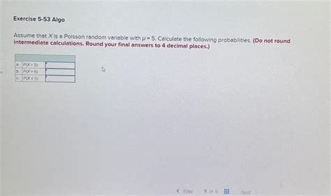 solved assume that x is a poisson random variable with μ 5