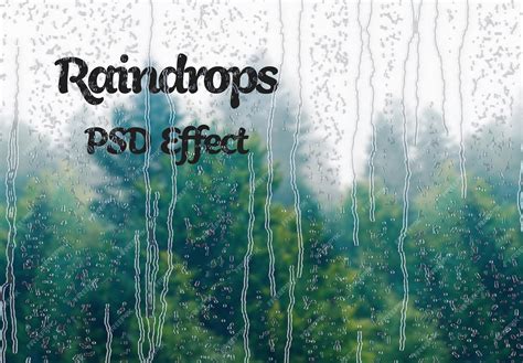 premium psd raindrops effect 3d render