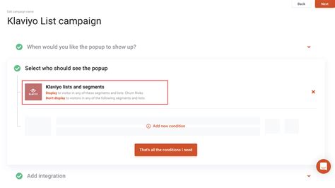 Klaviyo List And Segment Targeting Optimonk Help Center