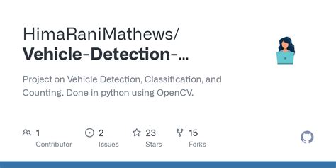 github himaranimathews vehicle detection classification and counting