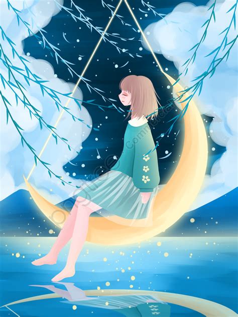 안녕히 주무세요 아름다운 배경 일 표시 일러스트 Pngtree 로열티 무료