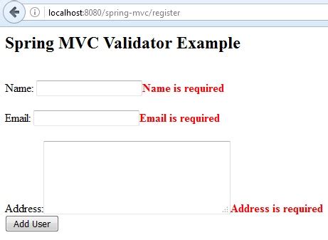 Spring MVC Custom Validator Roy Tutorials
