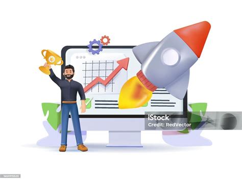 3d Project Implementation Abstract Concept Vector Illustration Set 3d Project Initiation And