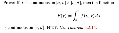 Solved Prove If F Is Continuous On A B C D Then The Chegg Com