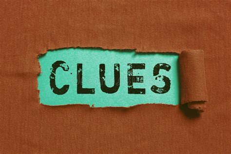 Hand Writing Sign Clues Internet Concept Piece Of Evidence Information