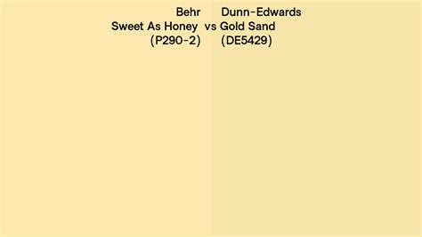 Behr Sweet As Honey P290 2 Vs Dunn Edwards Gold Sand De5429 Side By
