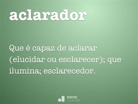 Aclarador Dicio Dicionário Online De Português