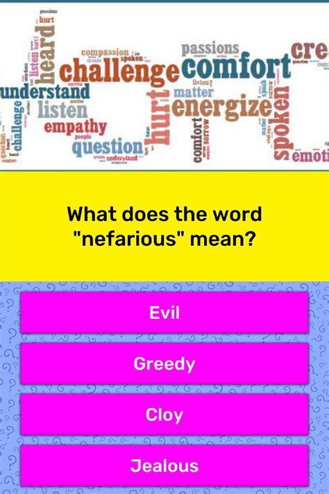 Nefarious Word Prompt 3015 Word Of The Week Nefarious The Writing Reader Information And