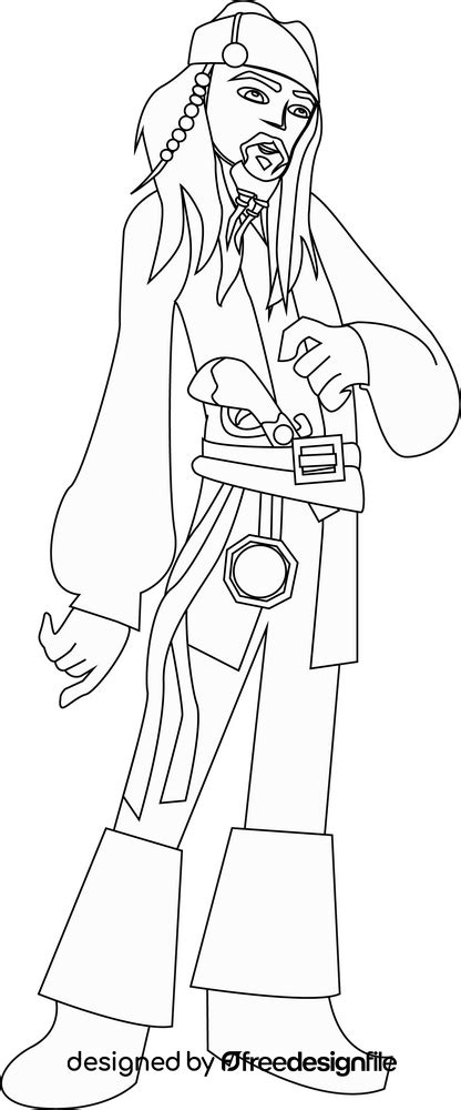 Jack Sparrow Drawings Outline How To Draw Captain Jack Sparrow In A