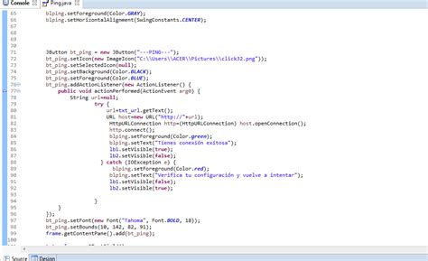 Código De Java Javaping