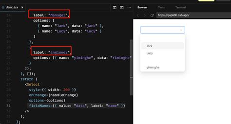 Select 开启optgroup ，并自定义fieldnames时，分组label不显示 · Issue 42328 · Ant