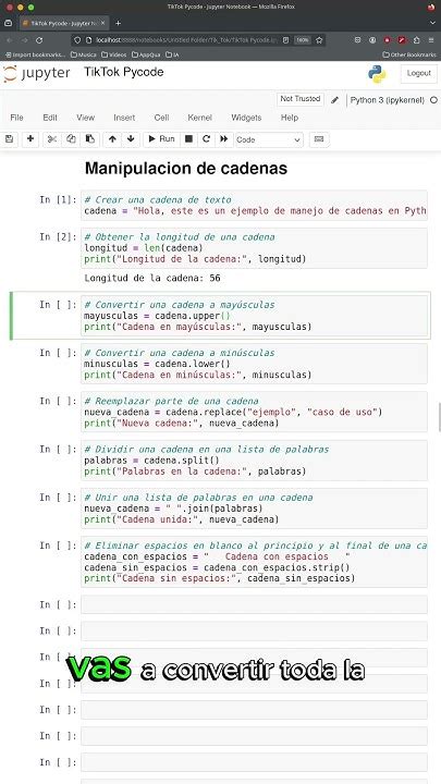 Manipulacion De Cadenas Python Programming Coding Programacion Septipycode Edutuber Youtube