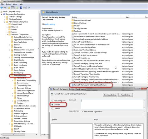 Internet Explorer IE Keeps Telling Me That Your Security Setting Level Puts Your Computer