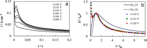 Series Of The Potentiostatic Current Density Transients For The Si