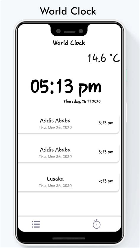 Android Için World Clock Stopwatch App İndir