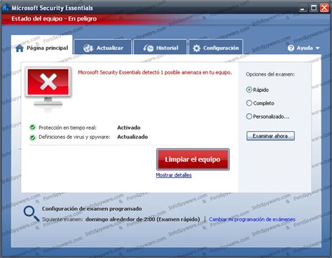 Nuevo Falso Antivirus Microsoft Security Essentials Ruso Infospyware