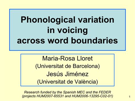 Pdf Phonological Variation In Voicing Across Word Boundaries