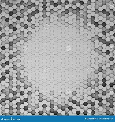 Abstract Futuristic Surface Hexagon Pattern 3d Rendering Stock Illustration Illustration Of
