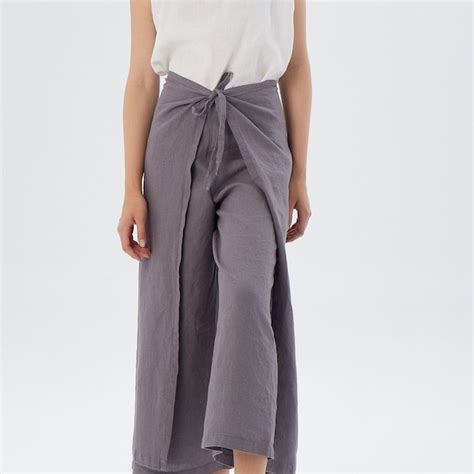 Pants With Wrap Around Skirt Etsy