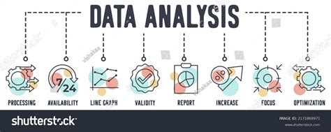 Data Analysis Banner Web Icon Processing Stock Vector Royalty Free