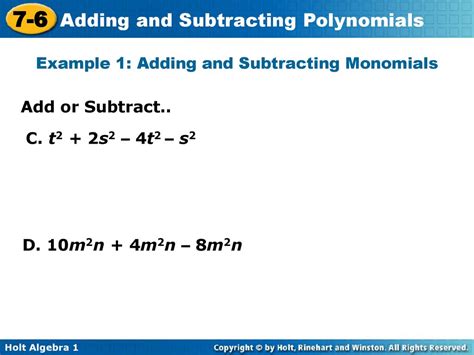 Adding And Subtracting Polynomials Ppt Download