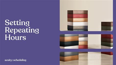 Setting Repeating Hours Acuity Scheduling Tutorial Youtube