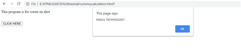 How To Create Alert Button In Html Web Page