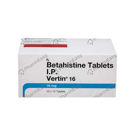 Buy Vertin 16 Mg Tablet 15 Online At Flat 18 Off Pharmeasy