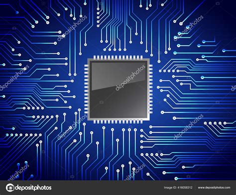 Circuit Board Electronic Microchip Stock Vector By ©titima157