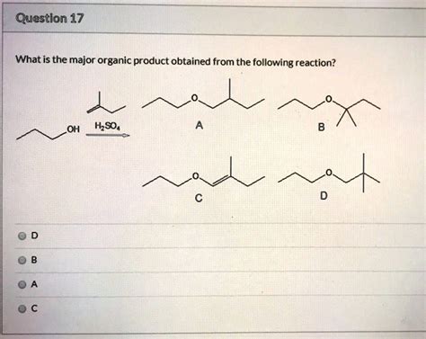 SOLVED: What is the major organic product obtained from the following reaction? OH HSO3